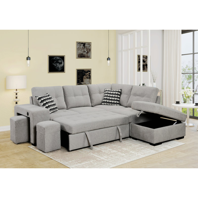 Couch with slide out ottoman store